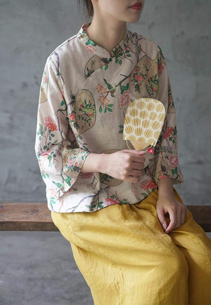 Floral Fan Cheongsam Top – Malaysia Cheongsam